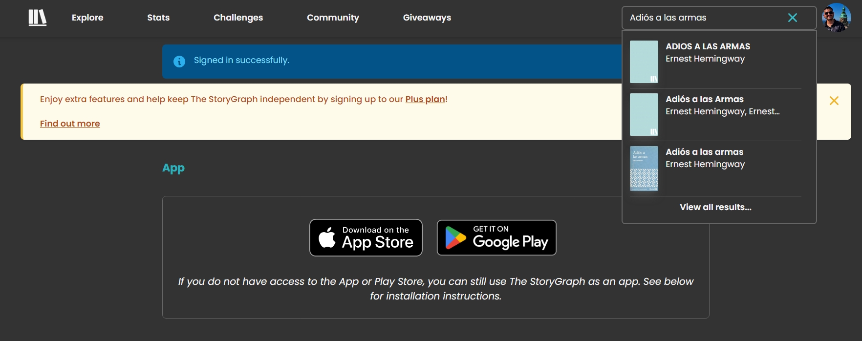 Storygraph: lleva estadísticas de tus lecturas - Juventud Técnica